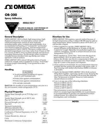 Omega OB-200 Owner Manual | Manualzz