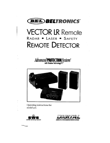 BELTRONICS 975 Operating Instructions | Manualzz
