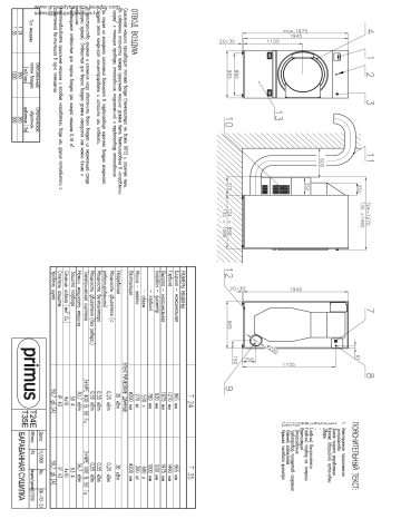 Primus / Lavamac T35 Installation manual | Manualzz