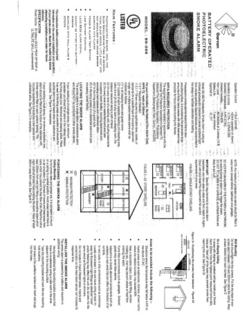Garvan smoke alarm SS-366 user manual | Manualzz