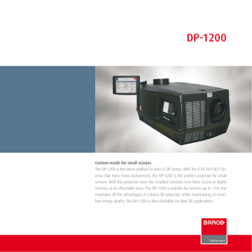 Barco DP-1200 Projector Product sheet | Manualzz