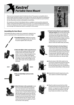 Kestrel 4000 - User manual, instruction manual, Quick Start