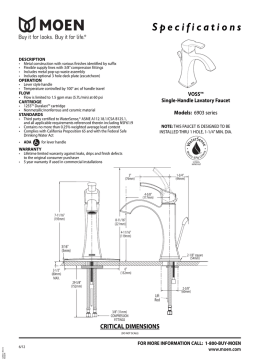 Moen 6903BN - Reference guide, Owner's manual, installation Guide