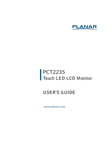 Planar PCT2235 User Manual | Manualzz