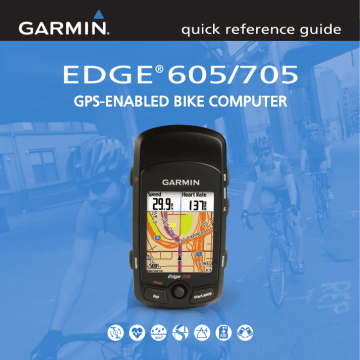 Garmin Edge 705 Quick Reference Guide | Manualzz