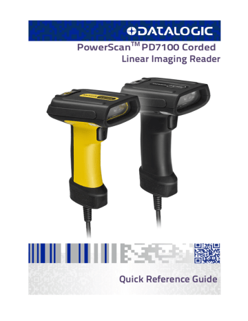 Datalogic POWERSCAN PD7100 Quick Reference Guide | Manualzz