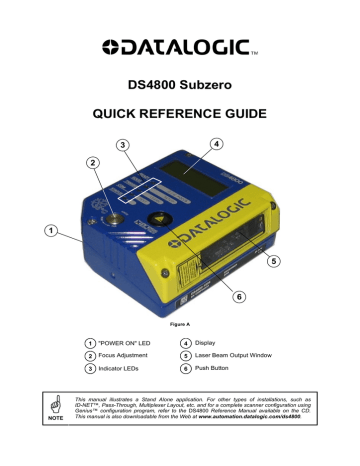 Laser Scanner DS4800 Subzero Quick Reference Guide | Manualzz