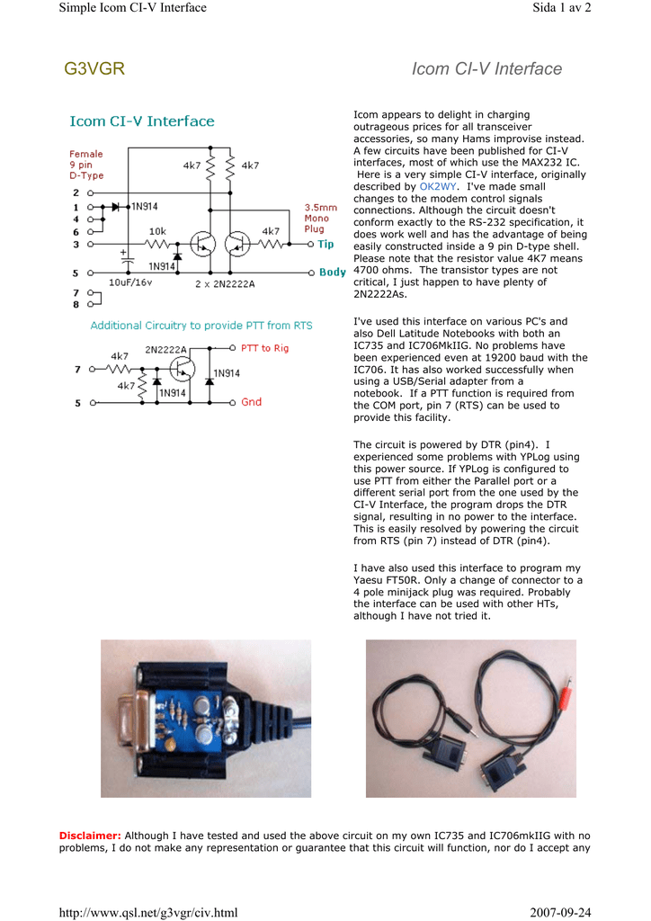 Simple Icom Ci-v Interface - lasopabf