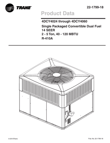 Trane Dual Fuel System 4DCY4 4024, 4030, 4036, 4042, 4048 Product Data ...