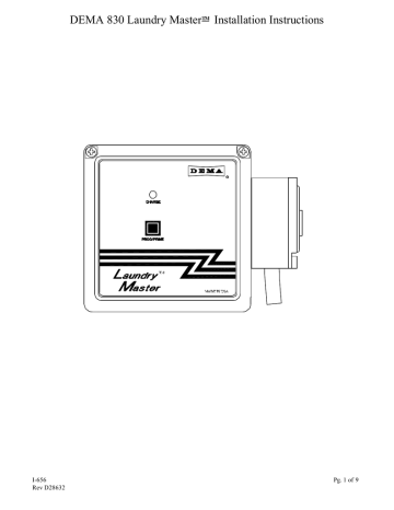 Laundry Master 830 Laundry Master Installation Instructions | Manualzz