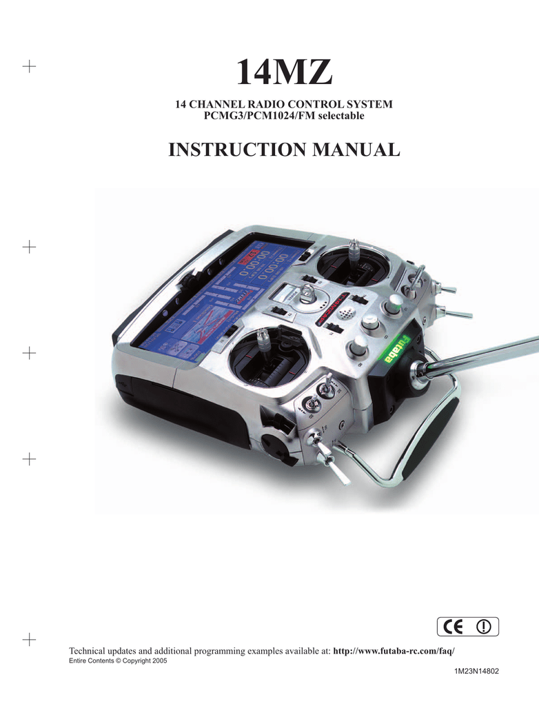 Futaba 14MZ Instruction manual | Manualzz