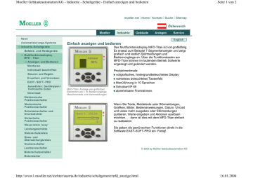 Eaton Moeller MFD-80-B Operating Panel Eaton Mfd Control Relay ...