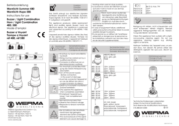 Werma Signaltechnik 580.352.55 Warning Light-horn 580 Werma Visual ...