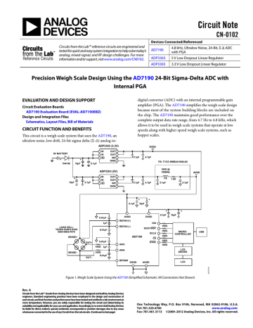 Analog Devices Precision Weigh Scale AD7190 Circuit Note | Manualzz