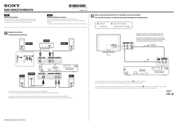 Sony BRAVIA DAV-HDX275 Connection Manual | Manualzz