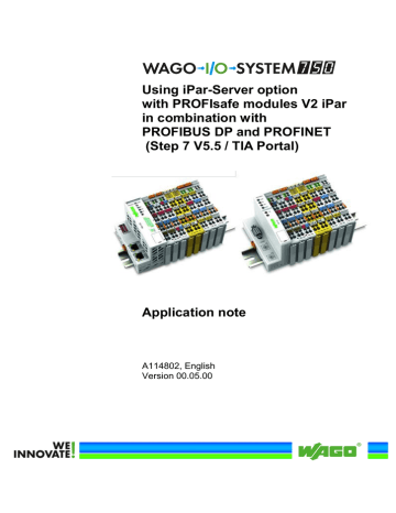 WAGO PROFIsafe Modules V2 iPar Application note | Manualzz