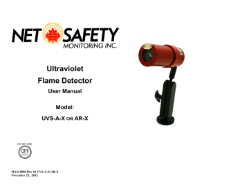NetSafety UVS Flame Detector-ATEX Owner's Manual | Manualzz