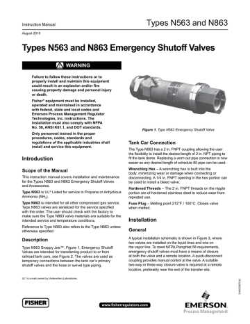 Fisher N563 and N863 Emergency Shutoff Valves Instruction manual | Manualzz
