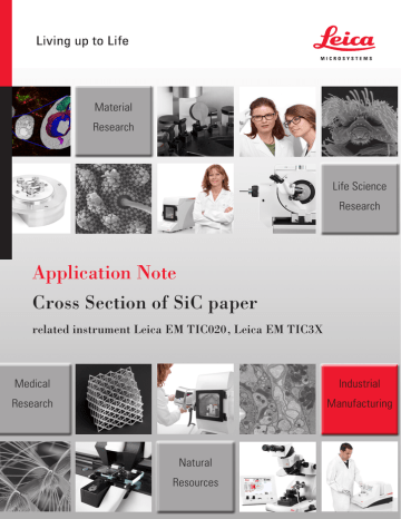 Leica Microsystems EM TIC 3X Ion Beam Milling Systems Application Note ...