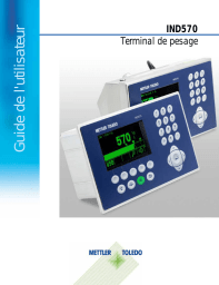 Mettler Toledo IND570 - User's Guide, Operating instructions ...