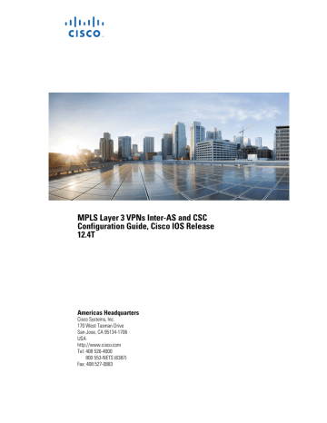 MPLS VPN Configuration Guide, Cisco IOS Release 12.4T | Manualzz