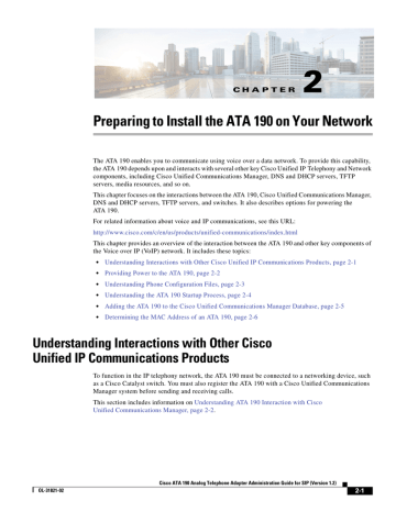 Cisco ATA 190 Administration Guide | Manualzz