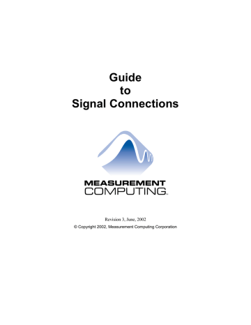 Signal Connections Guide | Manualzz