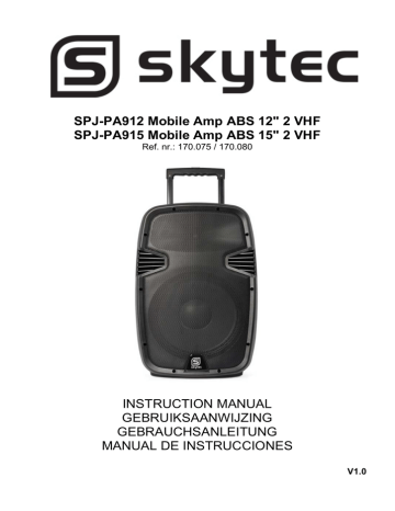 Skytec Mobile Amp PA912, PA915 INSTRUCTION MANUAL | Manualzz