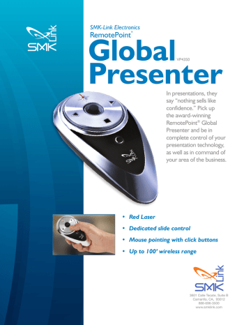 SMK Link vp4350 RemotePoint Global Presenter User Guide | Manualzz