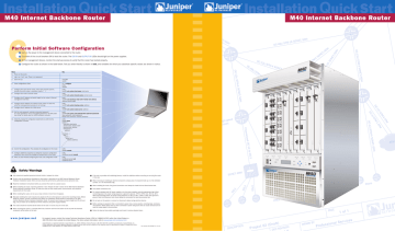 Juniper M40 Installation Quick Manual | Manualzz