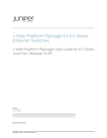 Ethernet Switches EX Series User Guide | Manualzz