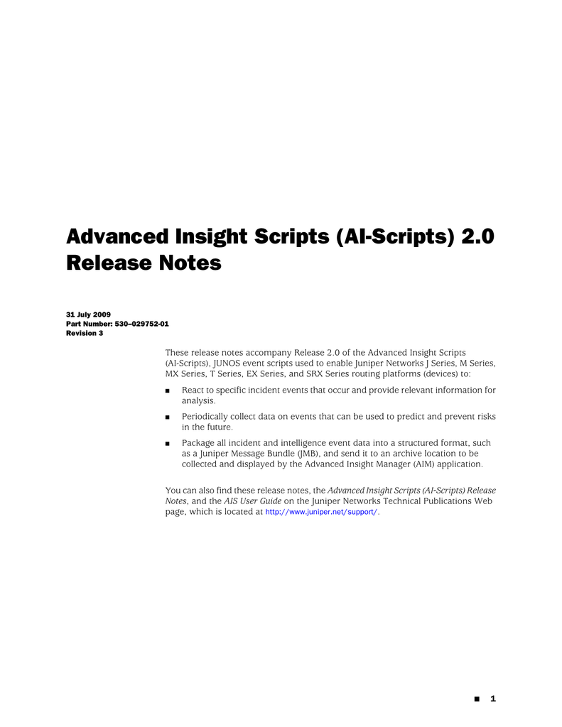 Juniper Networks JUNOS® 10.4R5 for M-Series, MX