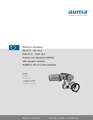 AUMA SAR 07.2 Operating Instructions Manual | Manualzz