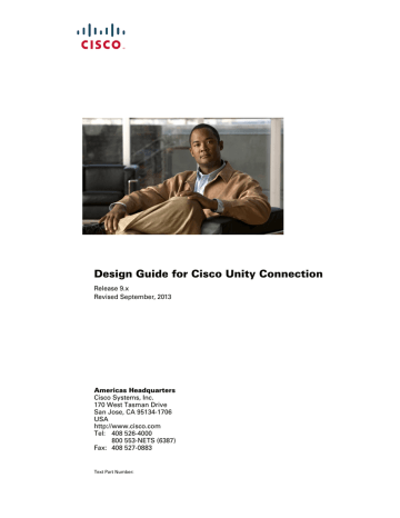 Cisco Unity Connection 9.x Design Guide | Manualzz