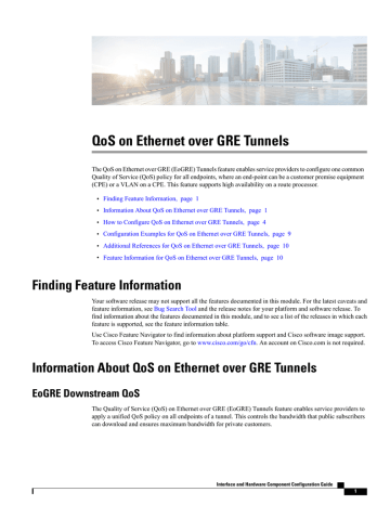 QoS on Ethernet over GRE Tunnels Configuration Guide | Manualzz