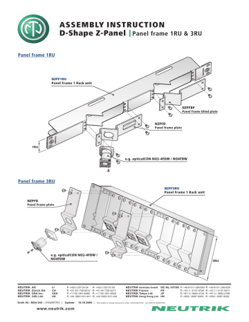 Neutrik D-Shape Z-Panel Assembly Instruction | Manualzz