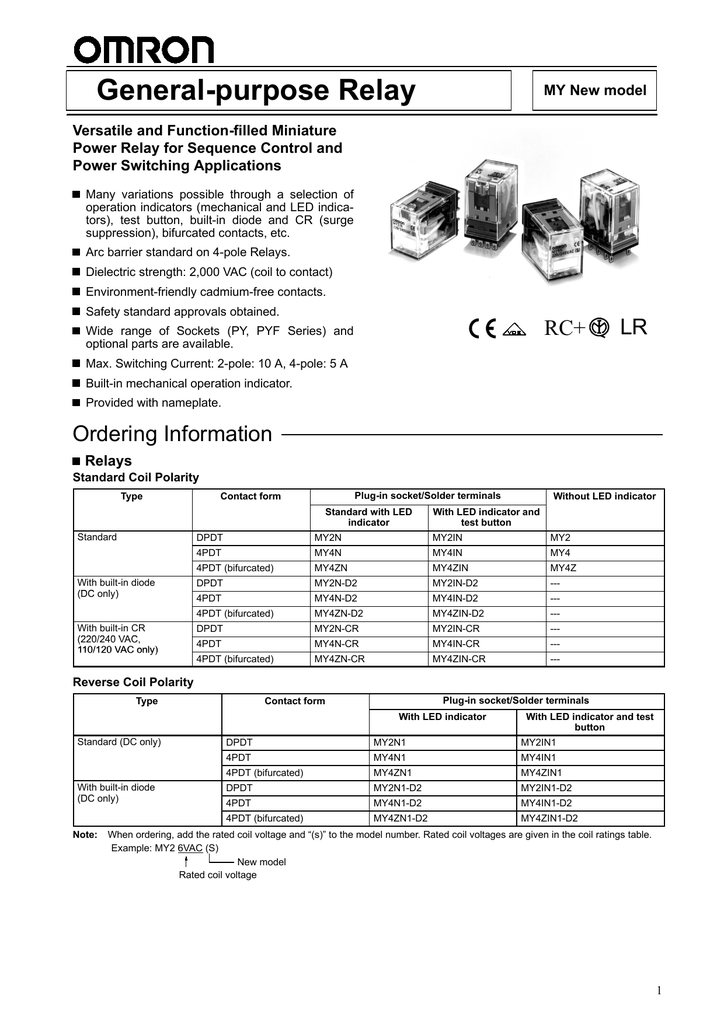 For Use With MY4 Series Relays 5 A Carry Current 4 Poles Track Mounting ...