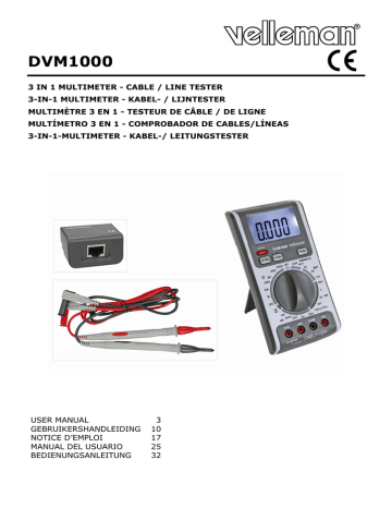 Velleman DVM 1000 User Manual | Manualzz