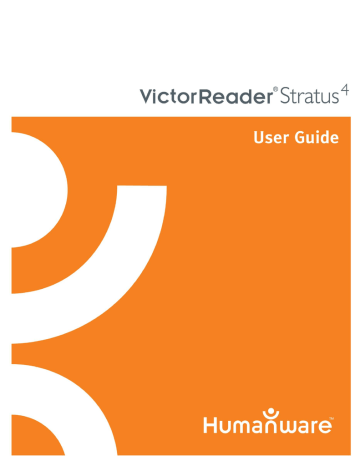HumanWare Victor Reader Stratus 4 Talende bogafspiller Brugervejledning ...