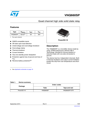 STMicroelectronics VNQ660SP Datasheet | Manualzz