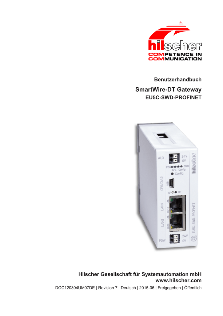 hilscher EU5C-SWD-PROFINET Gateway PROFINET IO-Device to SmartWire-DT ...