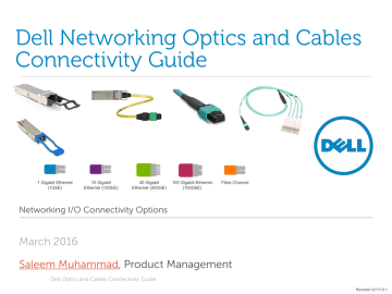 Dell Optics and Cables Connectivity Guide | Manualzz