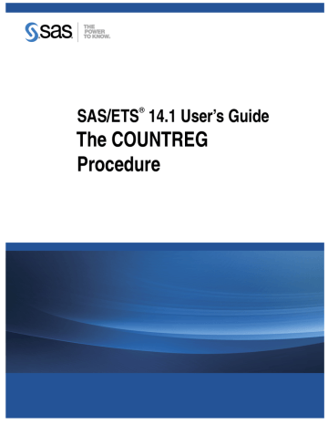 COUNTREG Procedure User’s Guide | SAS | Manualzz
