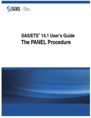 SAS/ETS® 14.1 User’s Guide: PANEL Procedure | Manualzz