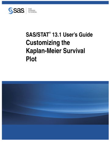 Kaplan-Meier Survival Plot SAS/STAT User Guide | Manualzz