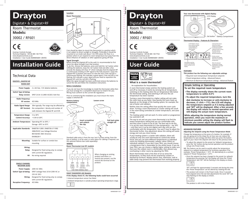 Drayton Digistat Scr Wiring Diagram - Wiring Diagram