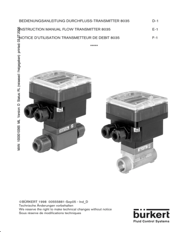 Flow Transmitter 8035 Instruction Manual | Manualzz