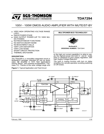 TDA7294 Audio Amplifier Pinout, Specs, Equivalent Datasheet | atelier-yuwa.ciao.jp