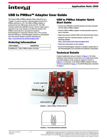 USB to PMBus™ Adapter User Guide USB to PMBus Adapter Quick | Manualzz