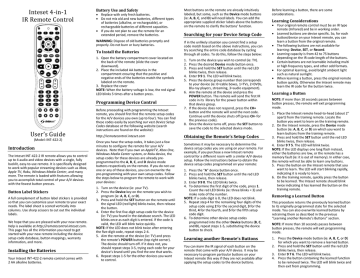 Inteset INT-422-1 User manual | Manualzz